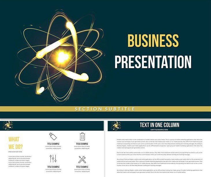 Atomic Energy PowerPoint Template for Energy Pros