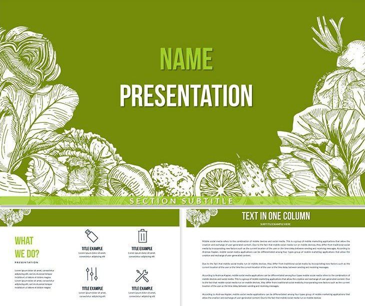 Vector Vegetables PowerPoint Templates
