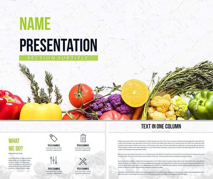 Interesting About Vegetables PowerPoint Template for Agriculture