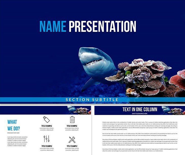 Shark Themed PowerPoint Template