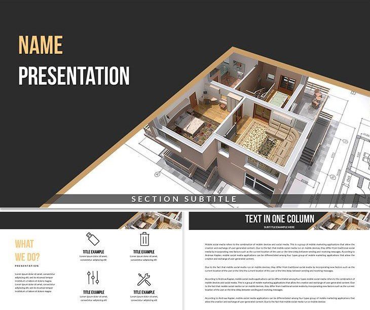 Planning Home, Apartment PowerPoint Templates