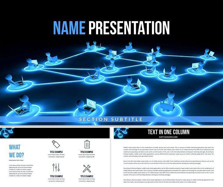Internet Computer Network Powerpoint Templates