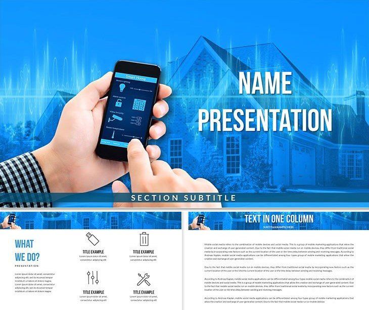 Smart House System PowerPoint Template for Home Tech