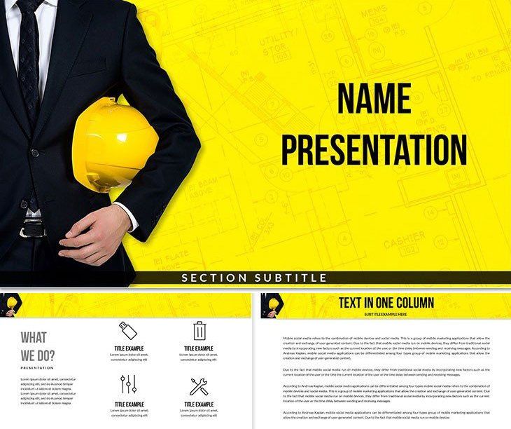Architect Designer PowerPoint Template for Estate Pros