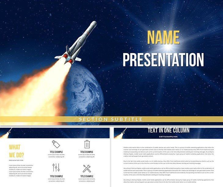 Rocket to Cosmos PowerPoint Template: Presentation
