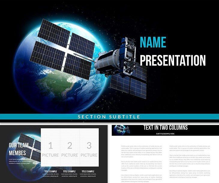 Space Satellite PowerPoint Template