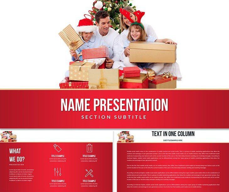 Celebrate Christmas with Family PowerPoint Template - Download Free