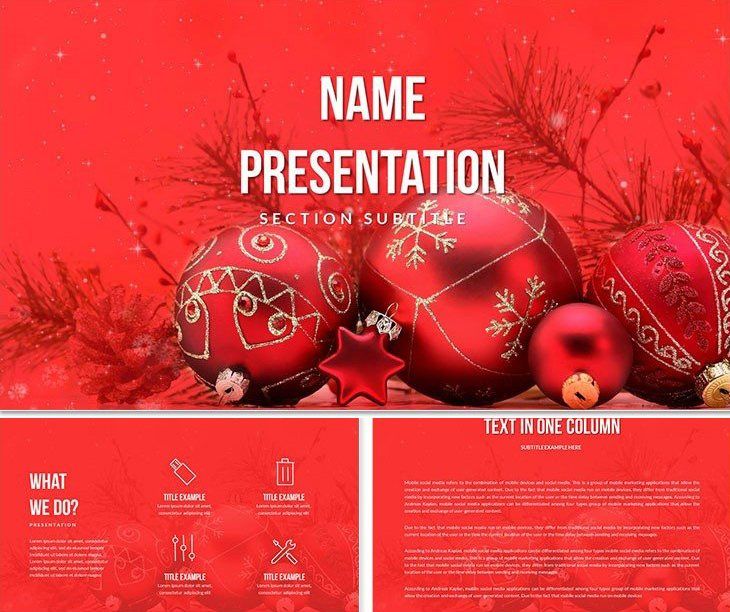 Christmas Ornaments and Tree Toppers PowerPoint Template - Download Free