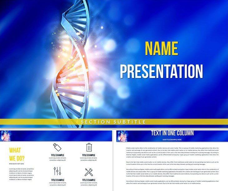 Human Genetic Diseases PowerPoint Template for Medical Pros