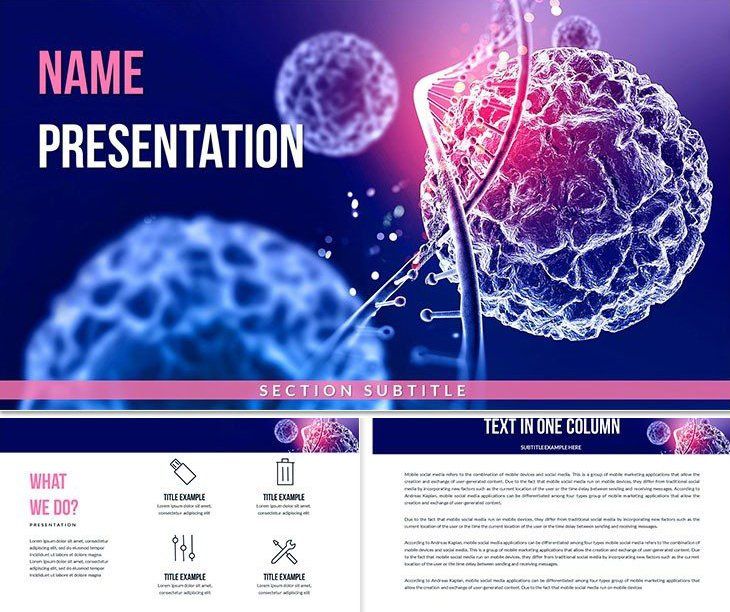 DNA and Genes PowerPoint Template for Genetics Education