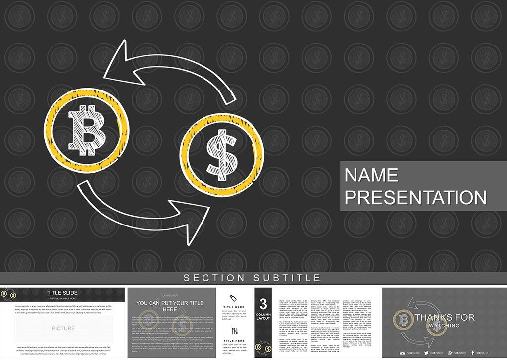 Bitcoin price USD PowerPoint Templates