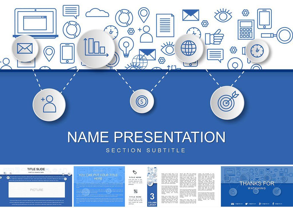 Target Application Background PowerPoint Template for Presentation