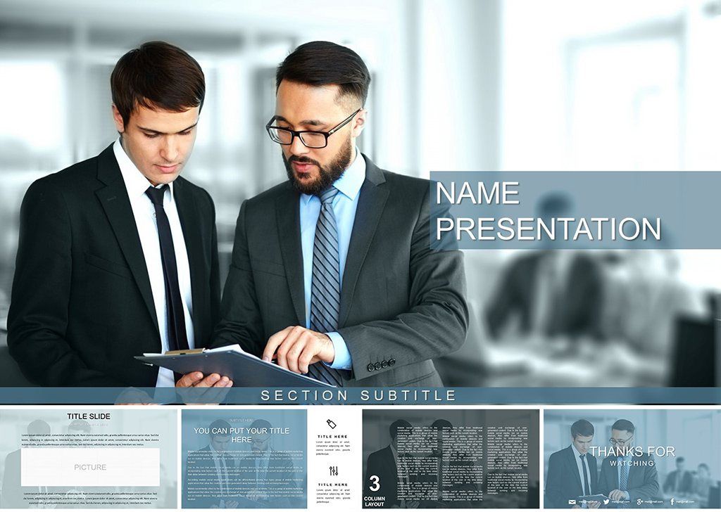 Business People PowerPoint Template for Corporate