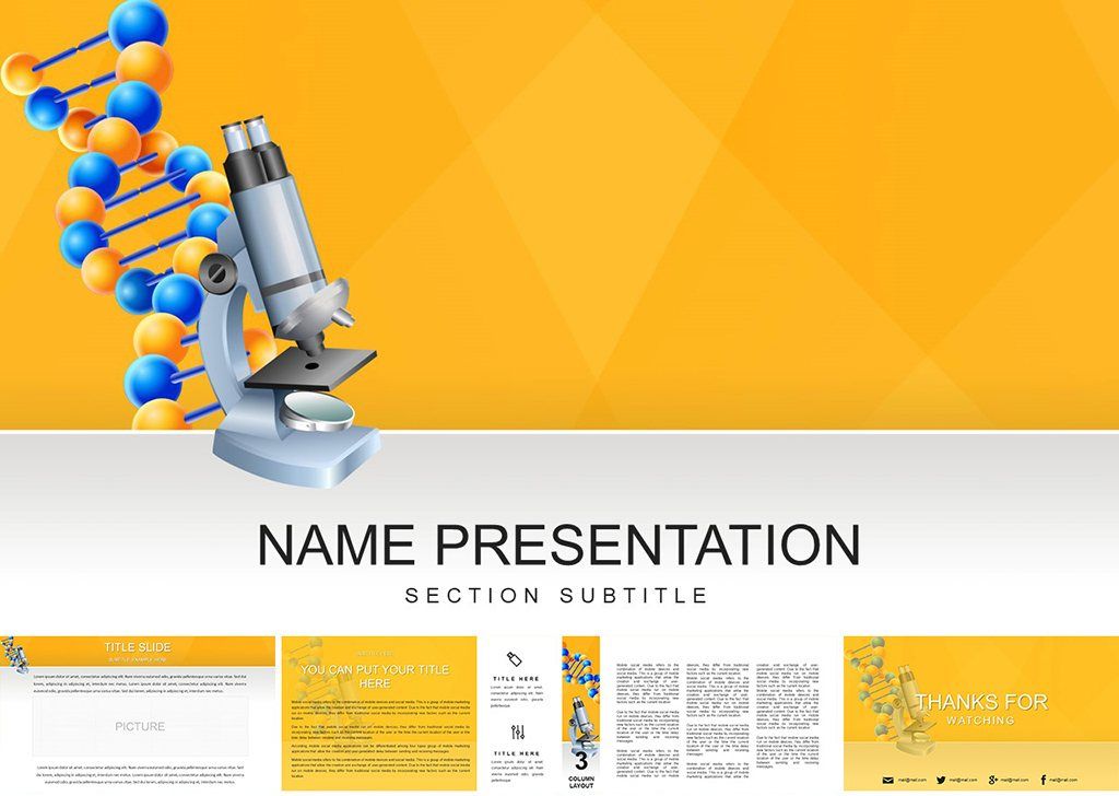 Scientific Microscope PowerPoint Template: Presentation