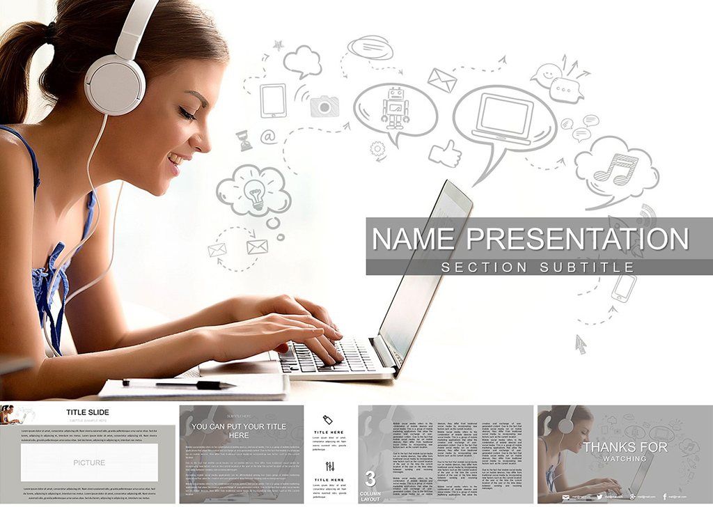 Software Applications PowerPoint Template for Developers