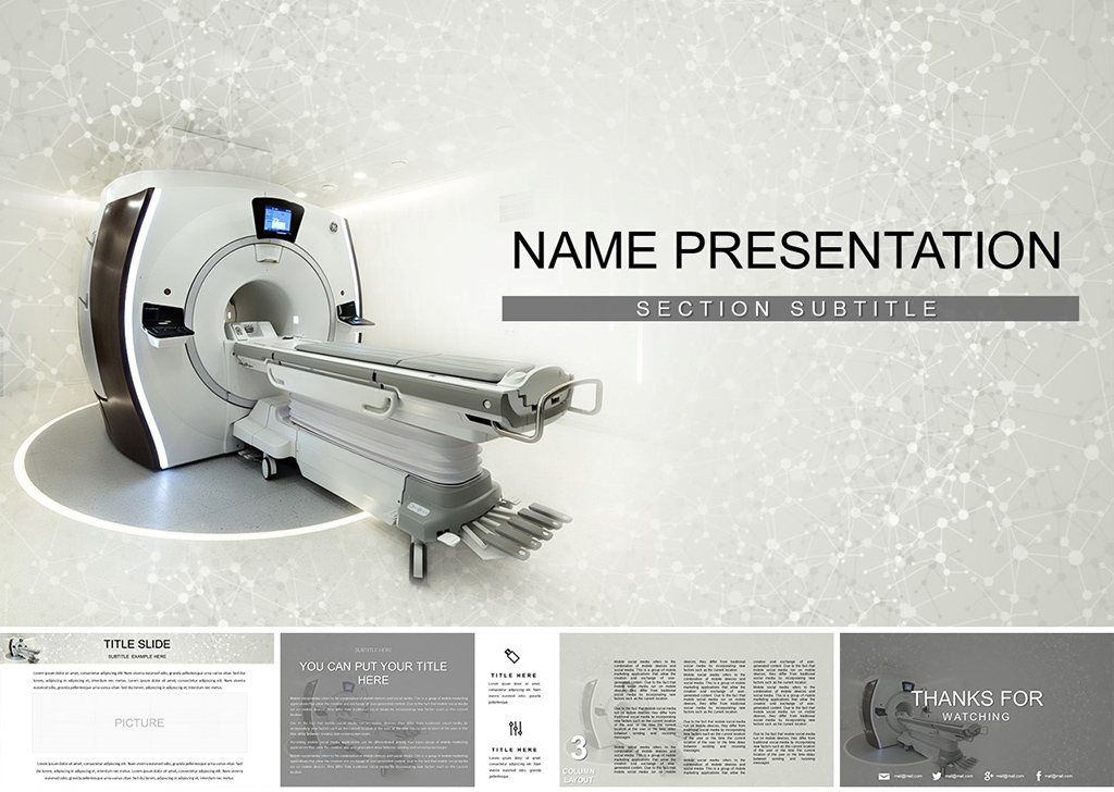 Functional Magnetic Resonance Imaging PowerPoint template