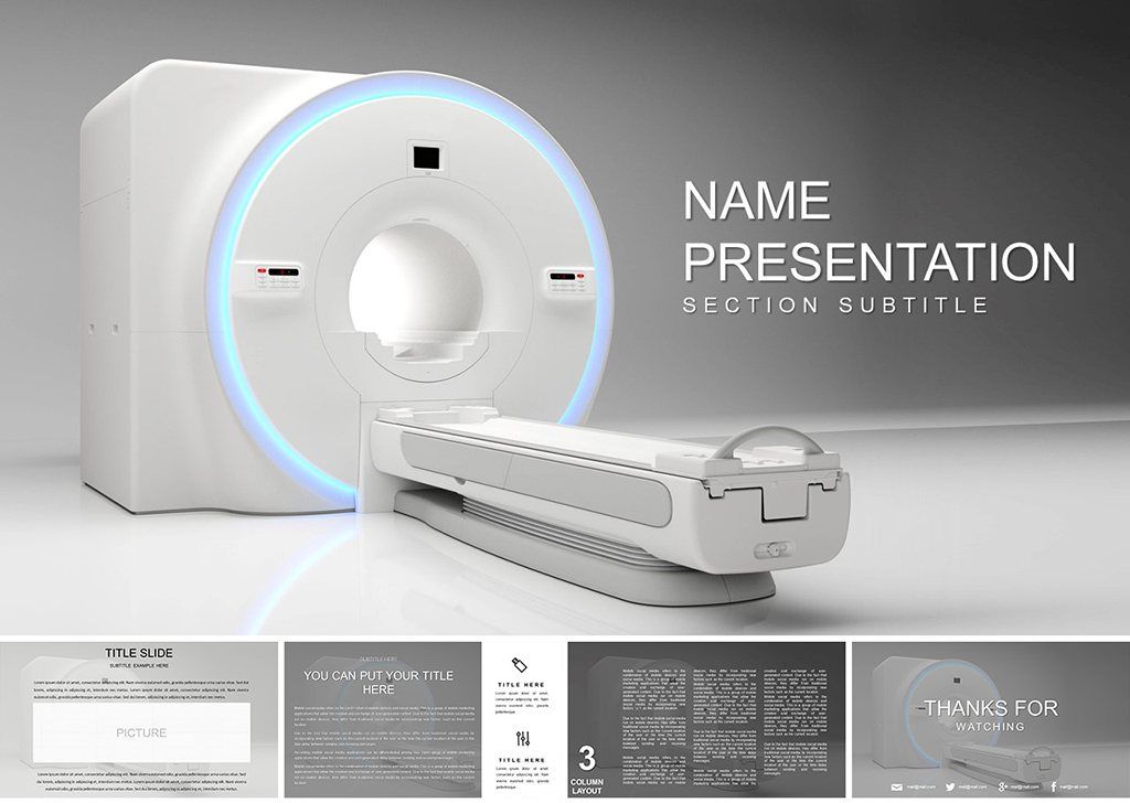 MRI Scan Technologist PowerPoint Template for Medical Pros