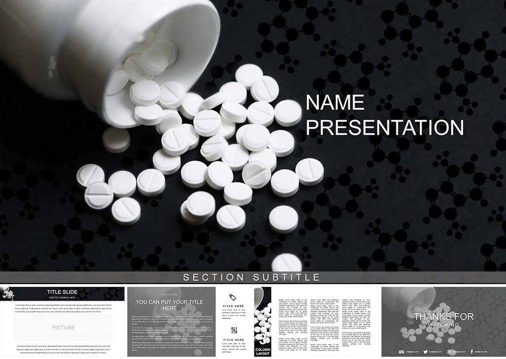 Medical Presentations with our Pharmacy Pills PowerPoint Template