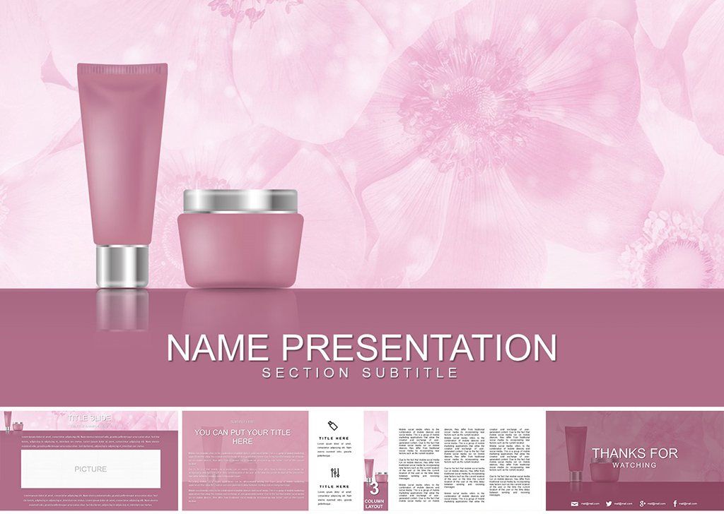 Makeup Cosmetics PowerPoint template