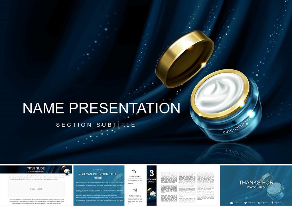 Night Cream Moonlight PowerPoint template