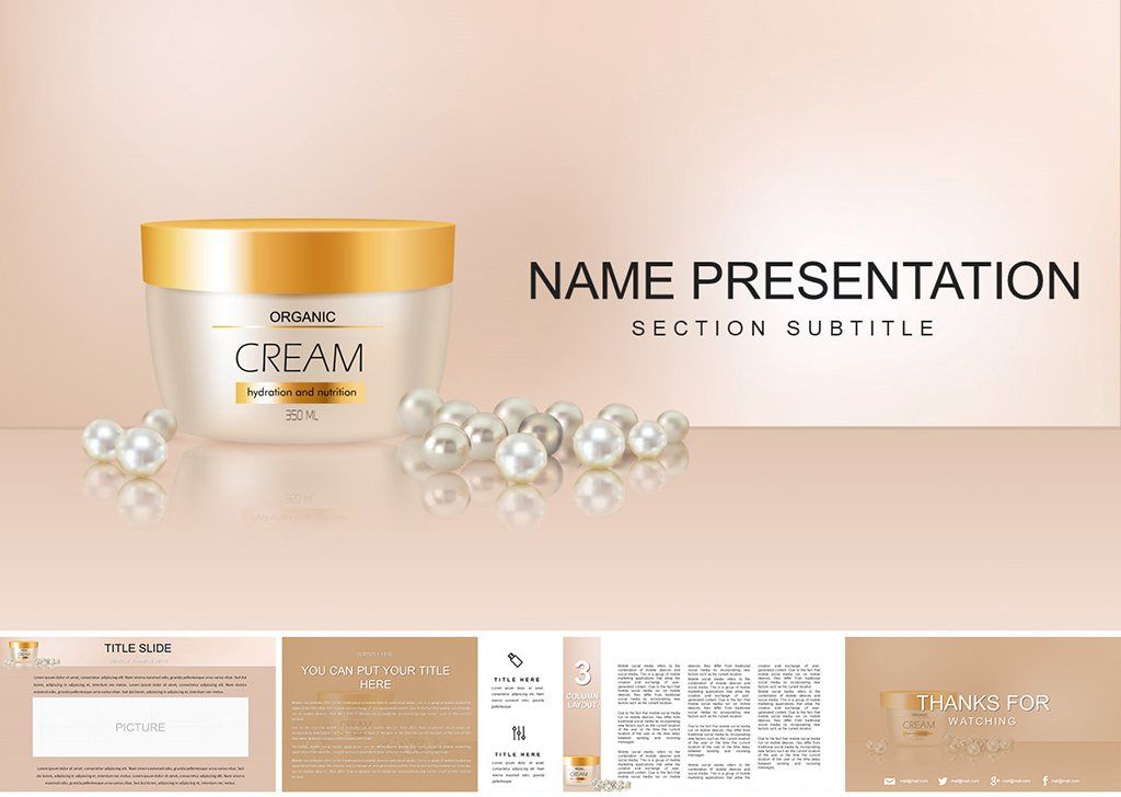 Organic Cream PowerPoint Template for Eco-Friendly Beauty