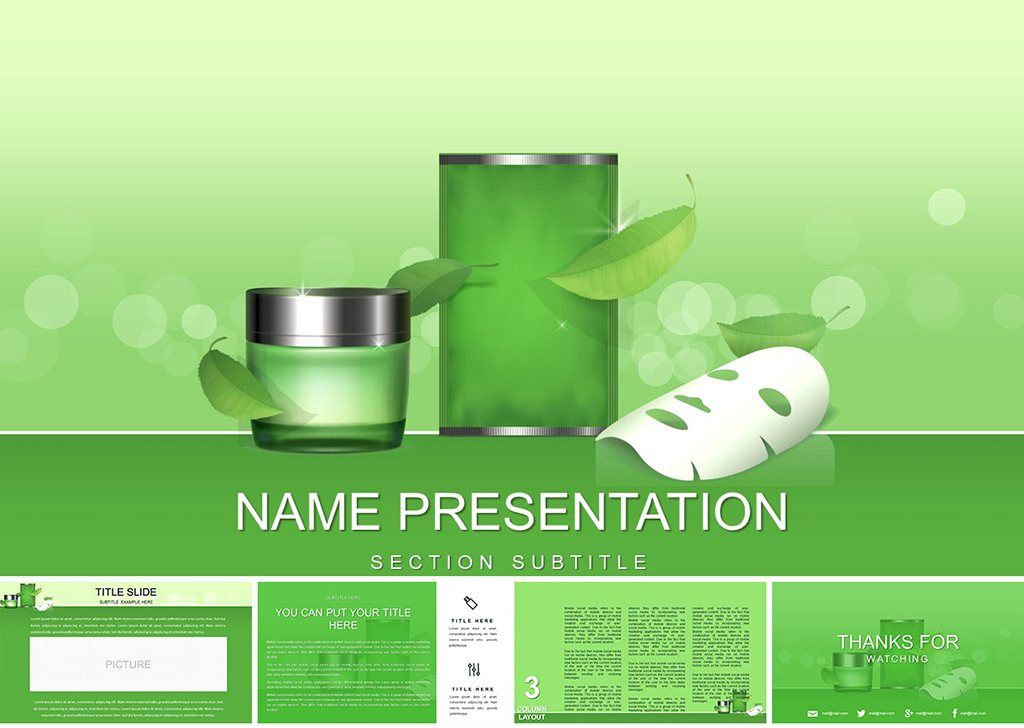 Natural Skin Care PowerPoint template
