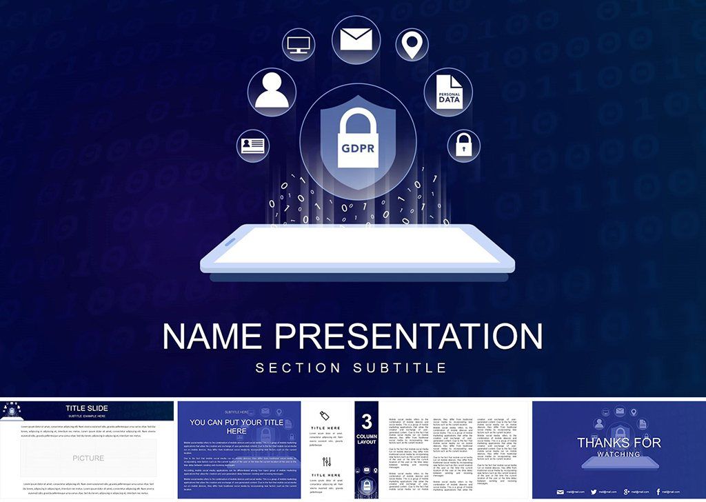 GDPR Data Protection PowerPoint Template for Software