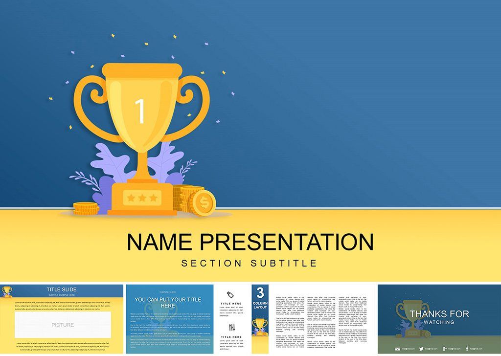 Winner, Cup, First Place PowerPoint Template | Download Presentation