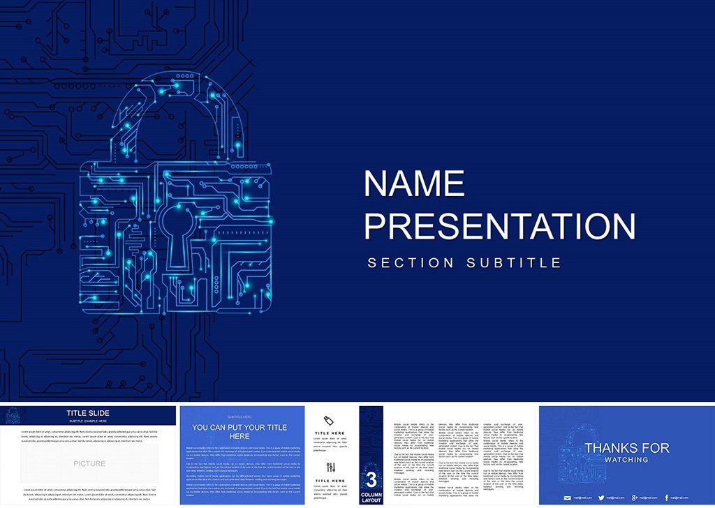 Data Protection: Security System PowerPoint template