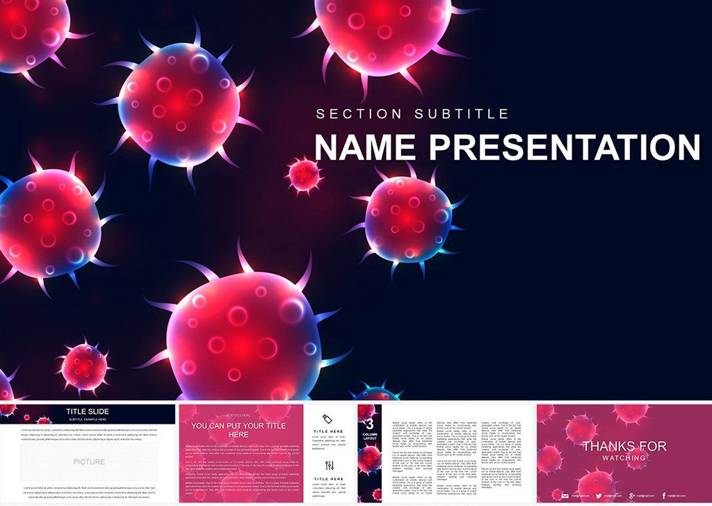 Virus Infection Symptoms PowerPoint template