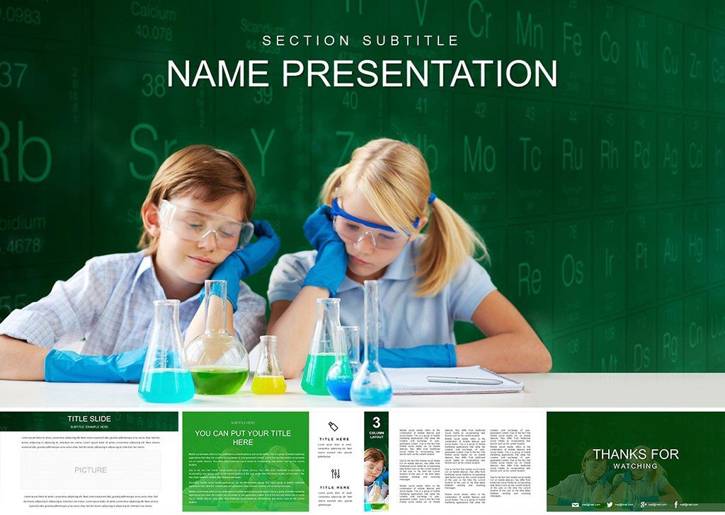 Chemistry Educational PowerPoint Template for Presentation