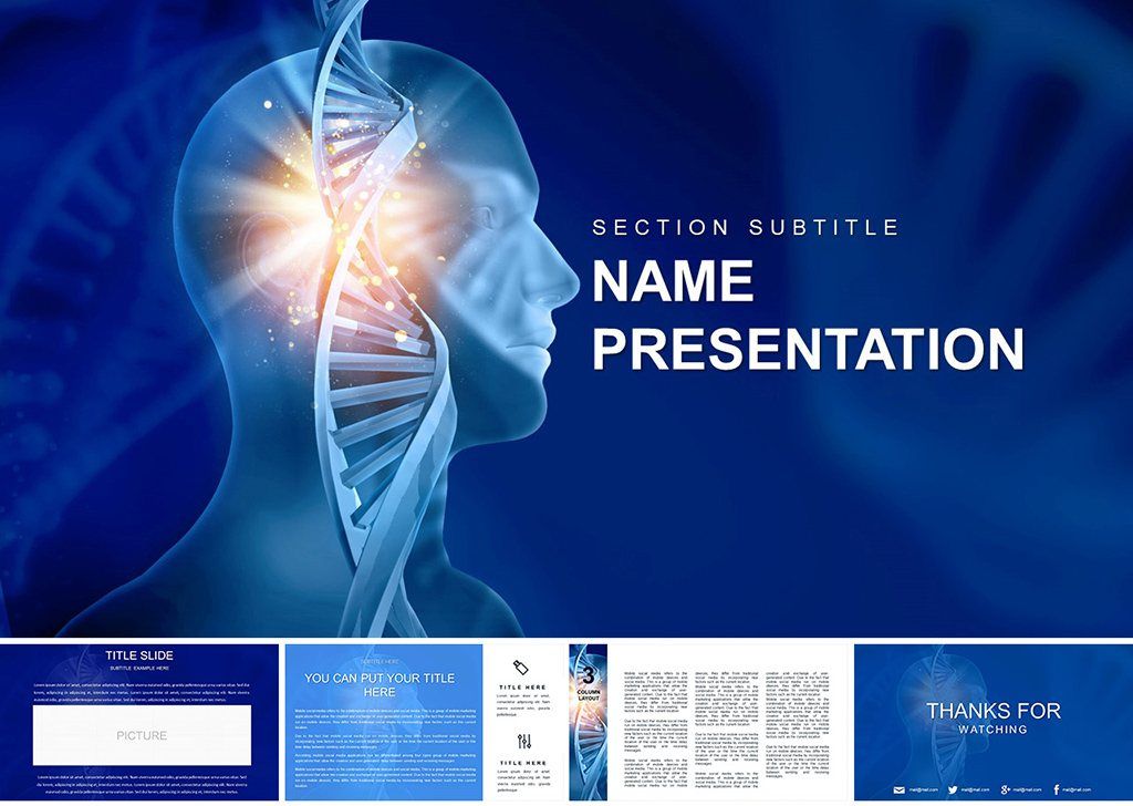 Life Code DNA PowerPoint Template for Presentations