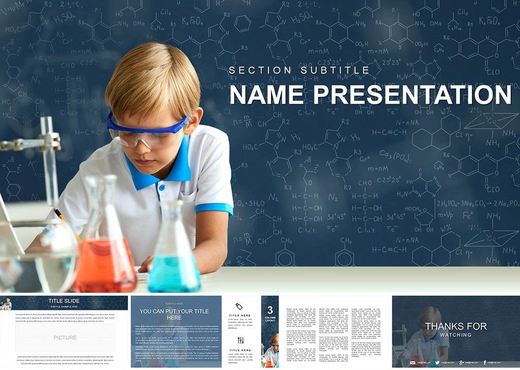 Chemistry Lessons Chemical Products PowerPoint Template