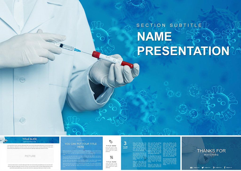 Vaccine Virus, Bacteria PowerPoint template