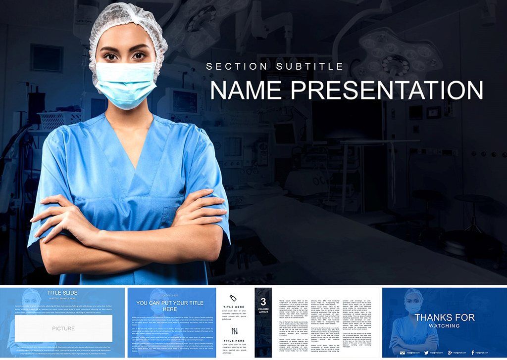 Surgery Medicine PowerPoint Template for Interventions