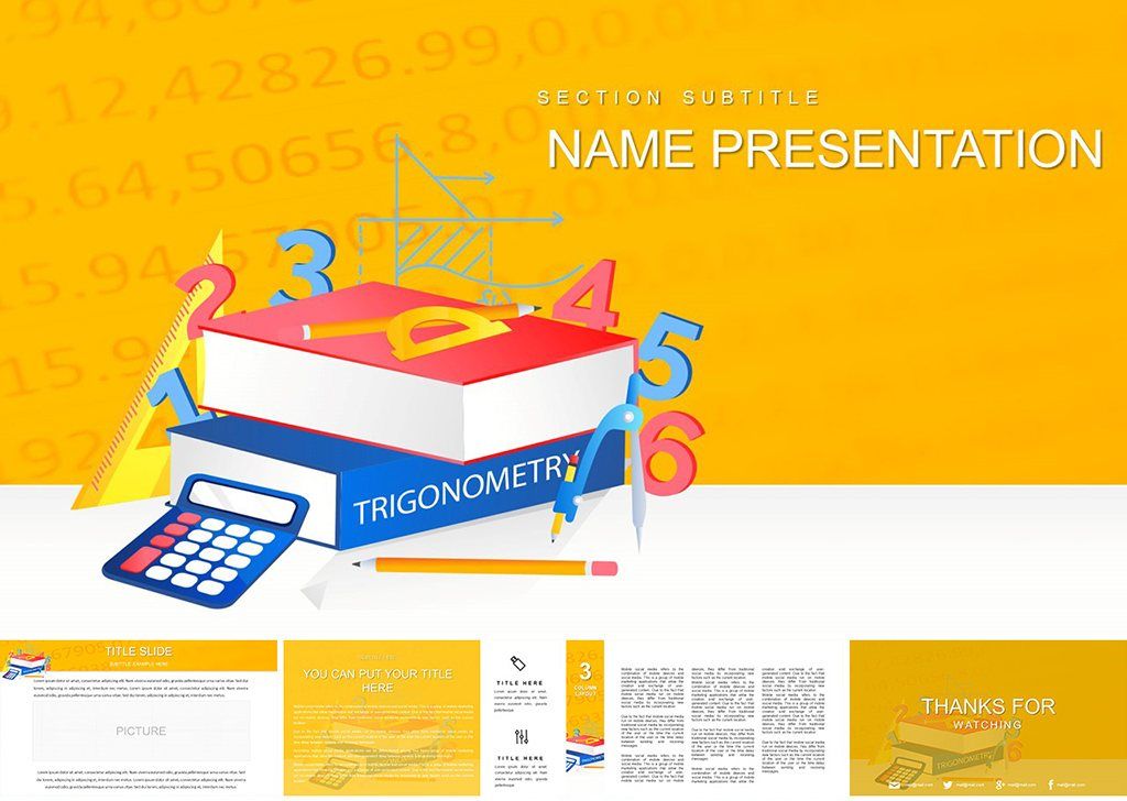 Trigonometry Online Lessons PowerPoint template