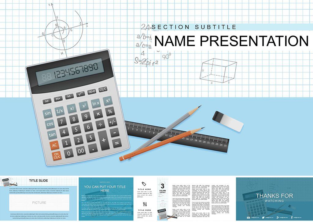 Math Problem Solver and Calculator PowerPoint Template | Download Now