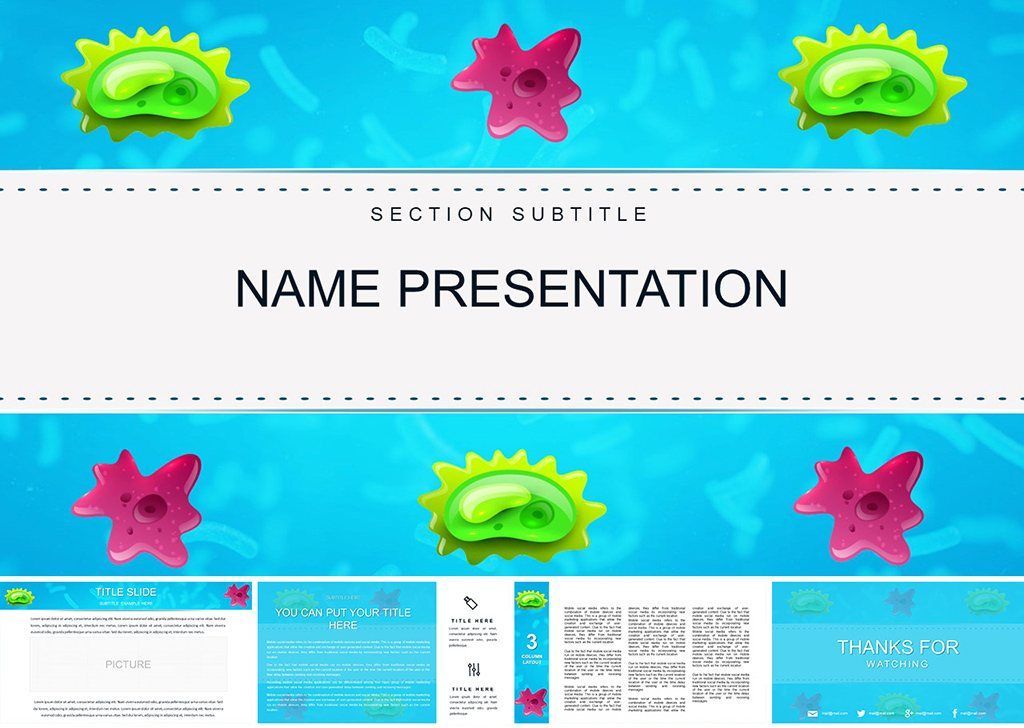 Bacteria Definition Types Infections PowerPoint Template