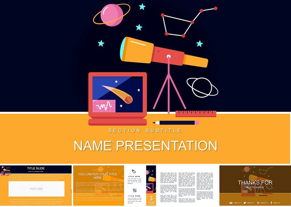 Cosmology and Astronomy PowerPoint Template for Lectures