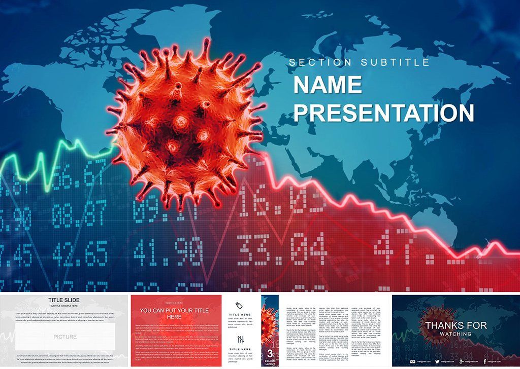 Economic Impact of Viruses PowerPoint Template - Global Economic Analysis