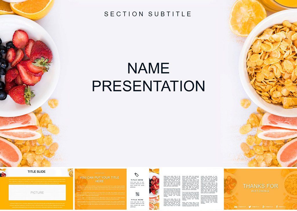 Healthy Eating for Weight Loss PowerPoint template