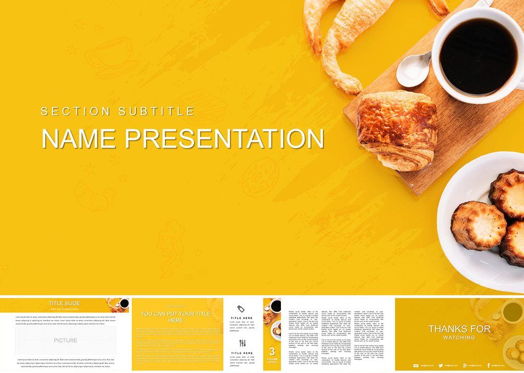 Weekend Breakfast Ideas PowerPoint Template for Leisure Cooks