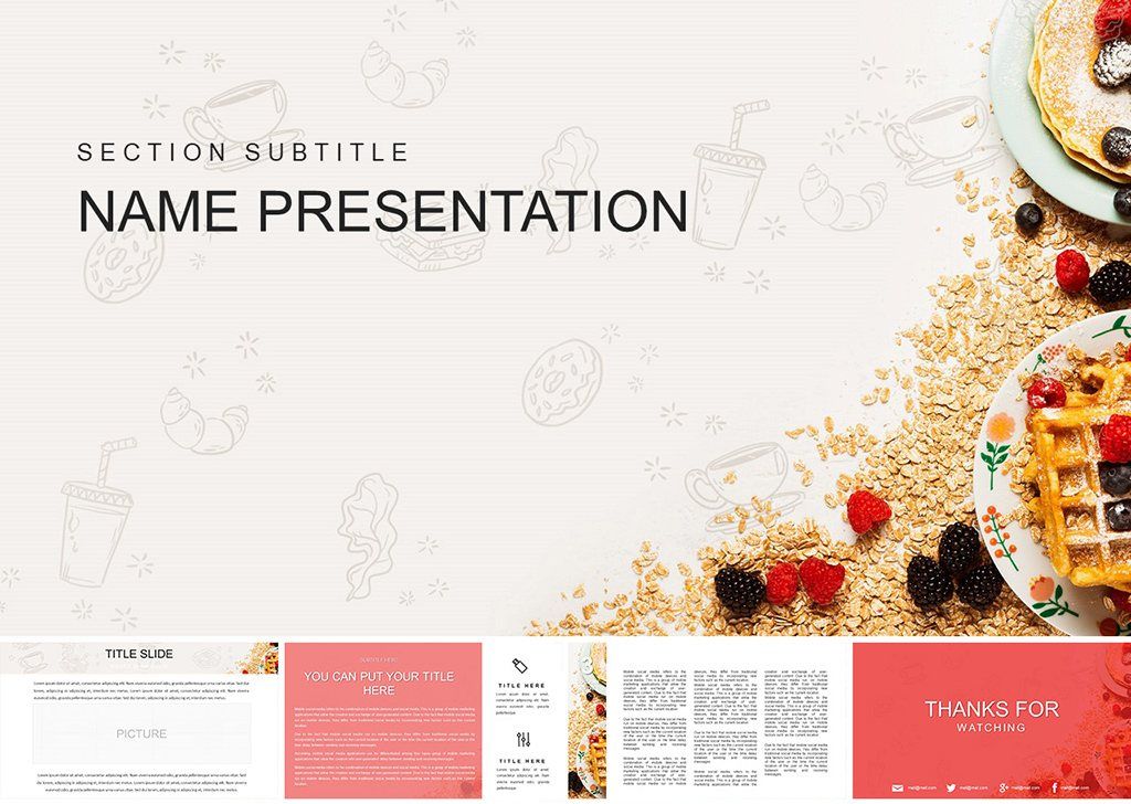 Download Easy Homemade Pancakes Recipe PowerPoint Template, PPT