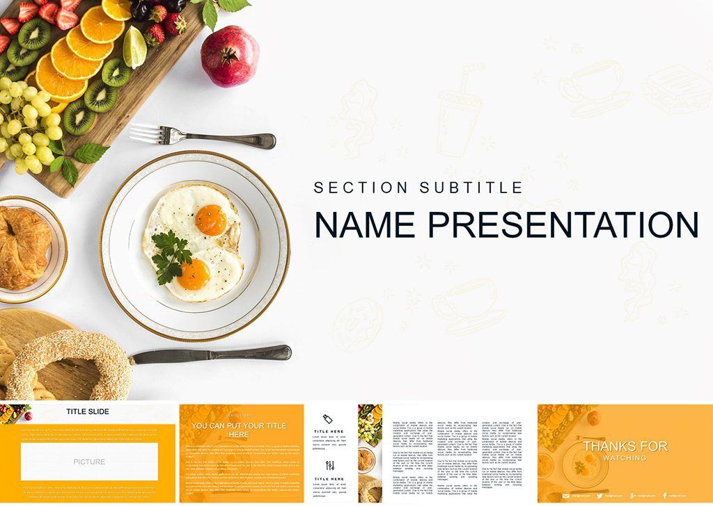 Delicious and Healthy Breakfast PowerPoint template