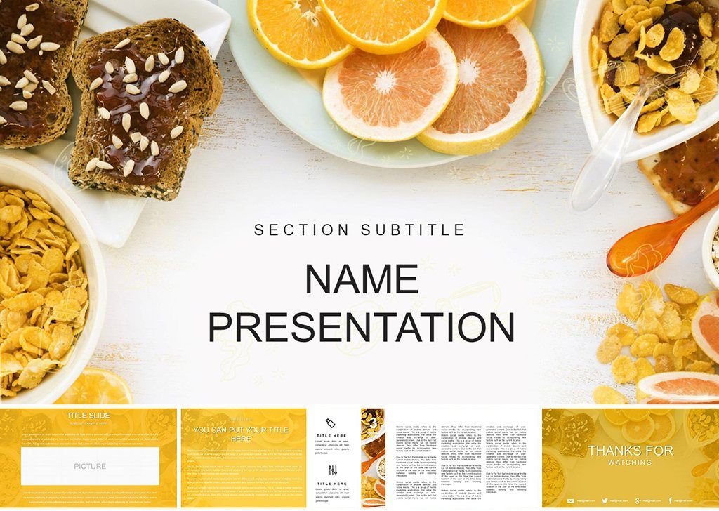 Easy Healthy Dinner Ideas PowerPoint template