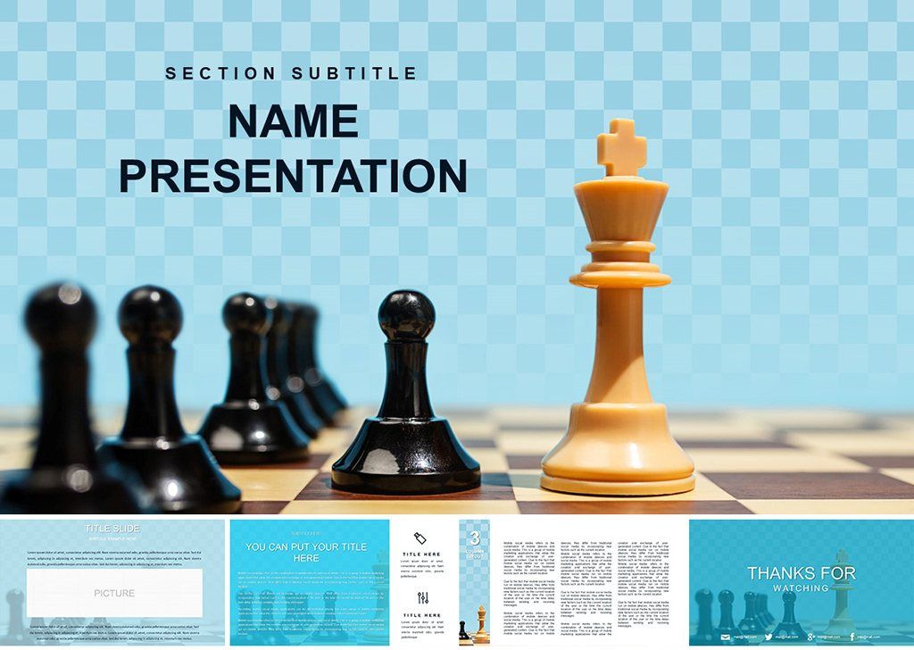 Artificial intelligence Chess PowerPoint template