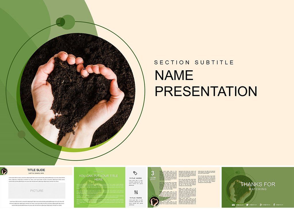 Eco Soil Resources PowerPoint template