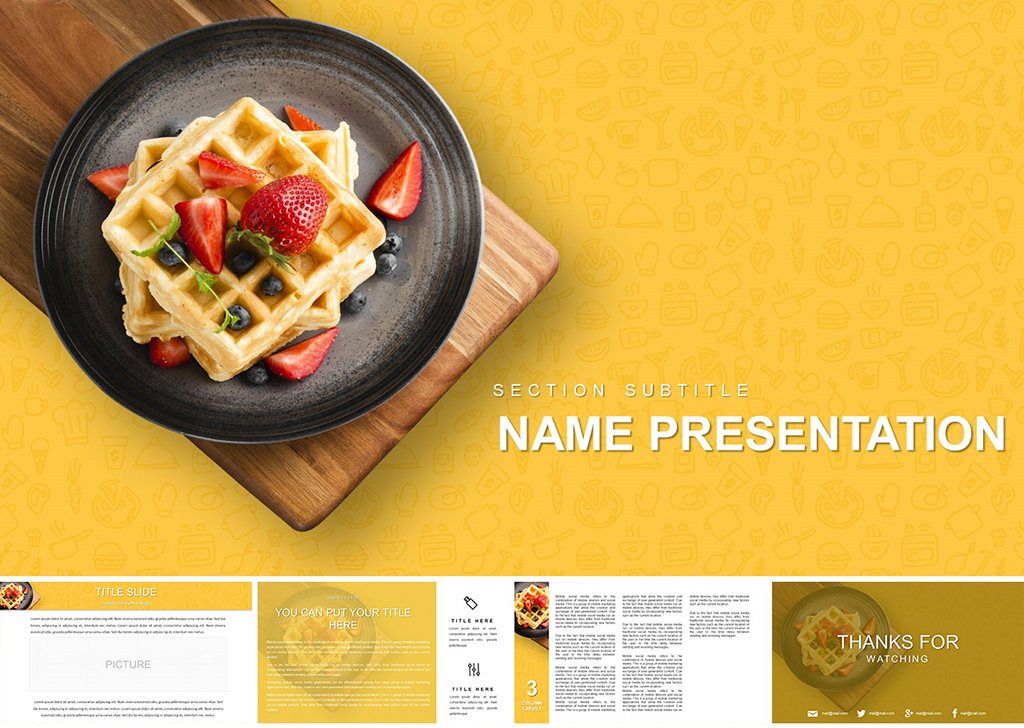 Sweet Temptations Dessert PowerPoint Template for Bakers