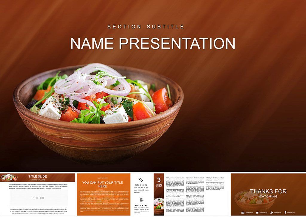 Side Dish Salad Recipes PowerPoint template