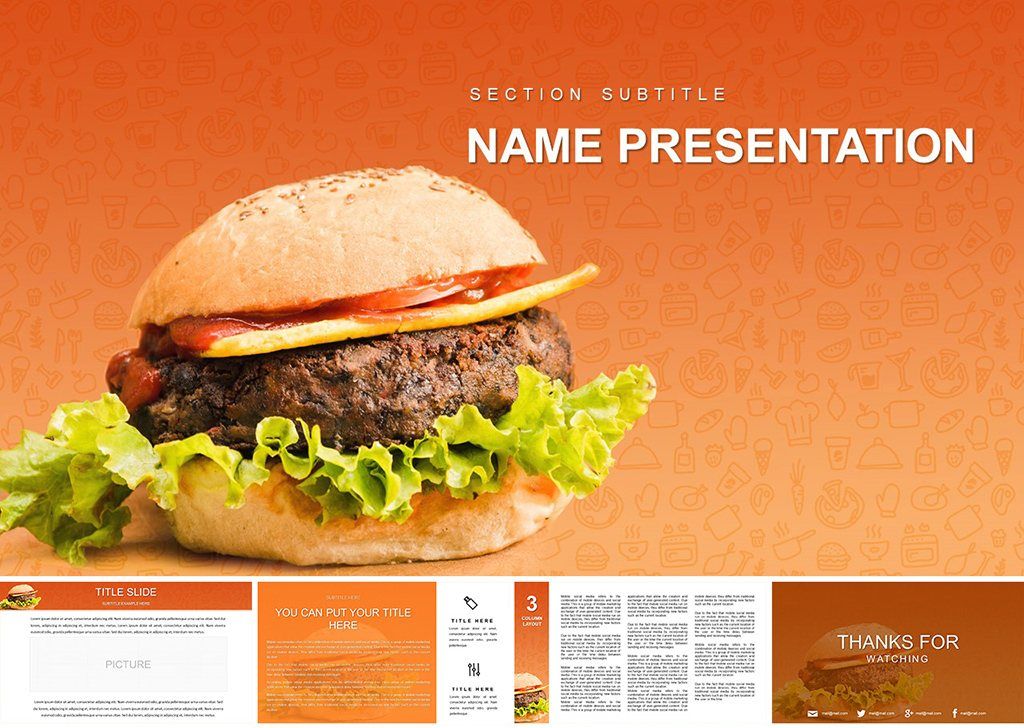 Big N Tasty - Recipes Fast Food PowerPoint presentation template